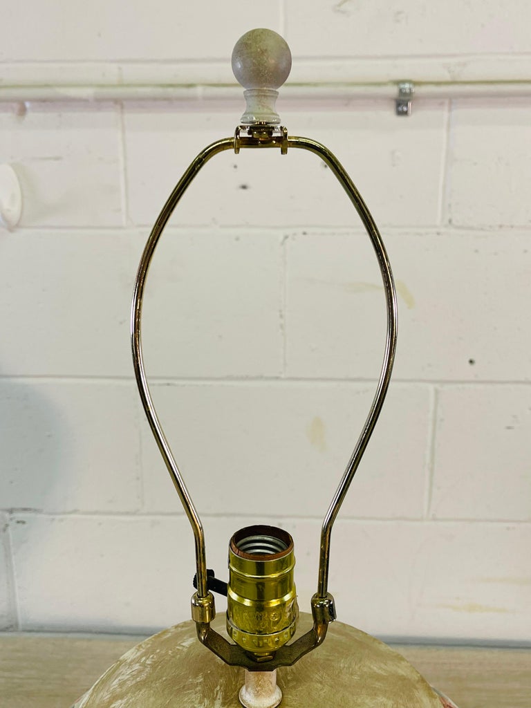 Floral Ceramic Round Table Lamp For Sale at 1stDibs | ceramic floral ...