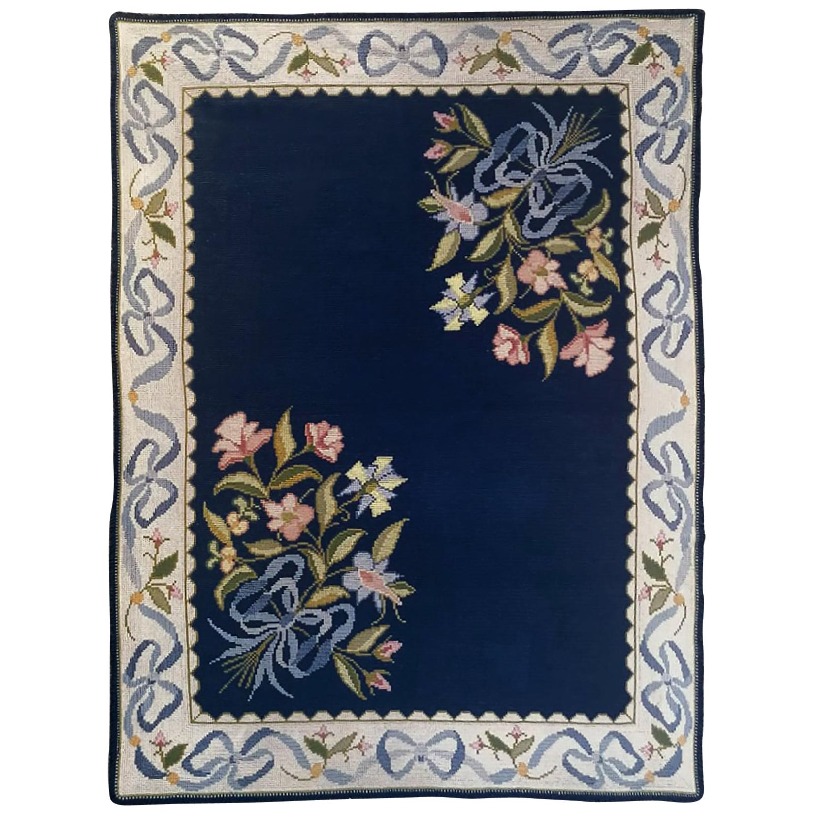 Vintage Portuguese Needlepoint Rug at 1stDibs