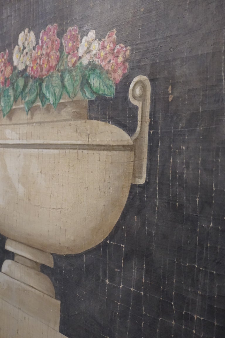 Floral Fresco Painting by Jacques Lamay For Sale at 1stDibs