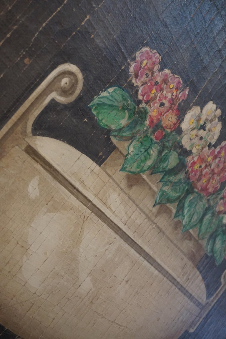 Floral Fresco Painting by Jacques Lamay For Sale at 1stDibs