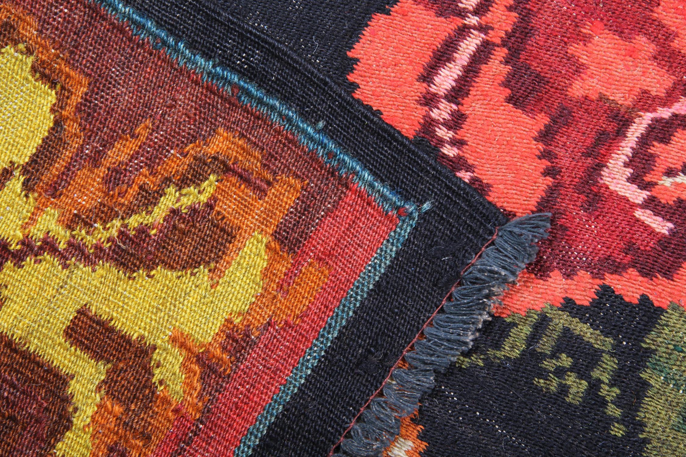 Floral Kilim Rug Antique Decorative Area Rug Handmade Carpet Moldova at ...