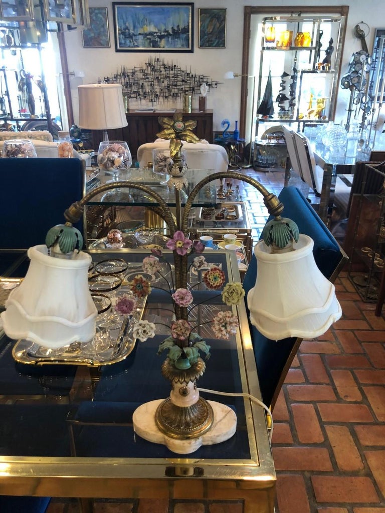 Floral Porcelain Table Lamp at 1stDibs