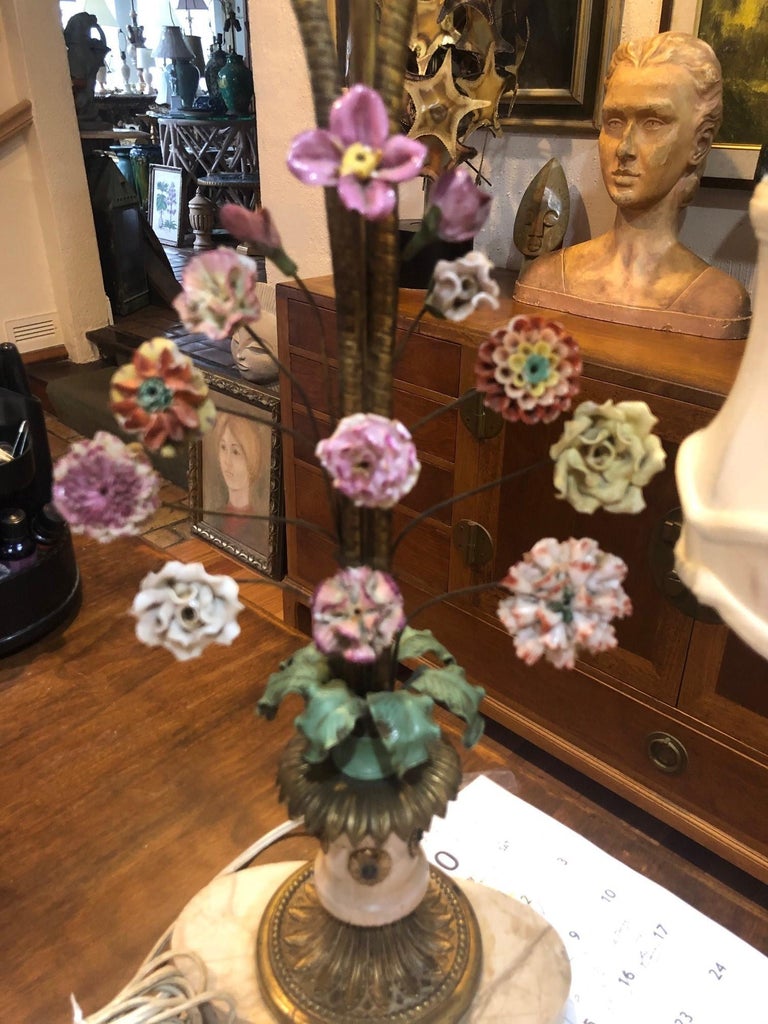 Floral Porcelain Table Lamp at 1stDibs