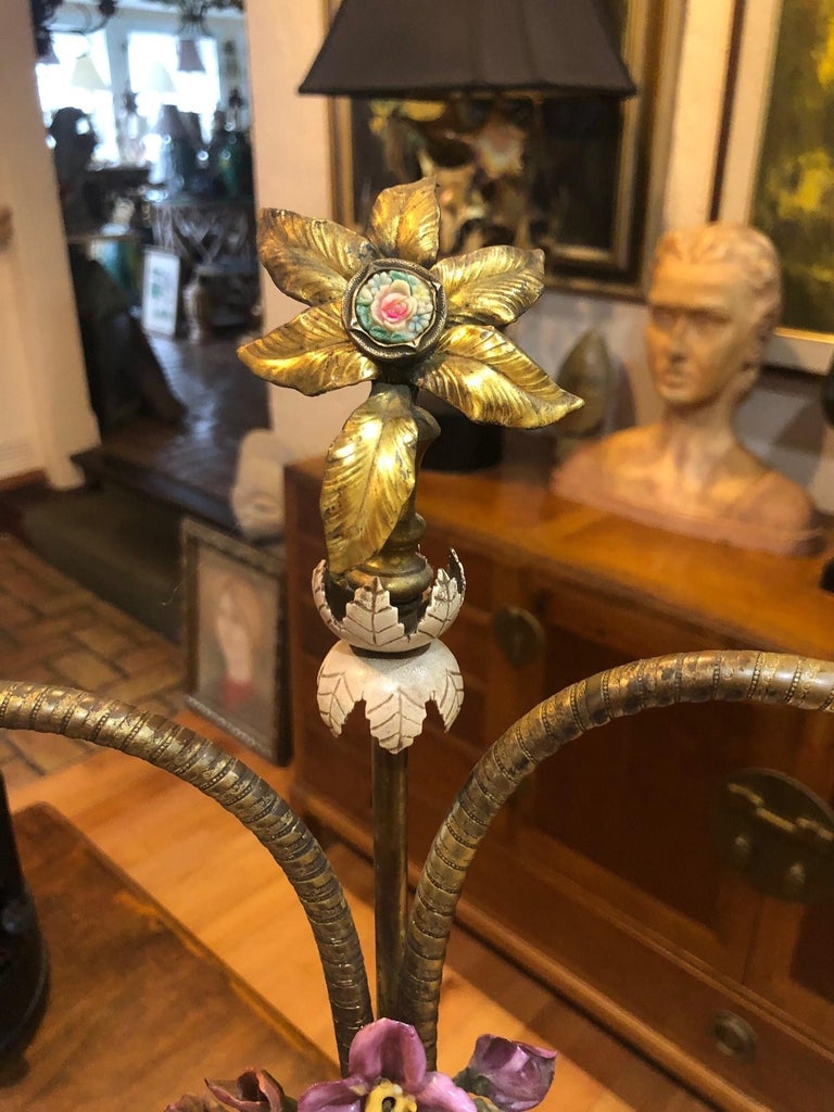 Floral Porcelain Table Lamp at 1stDibs