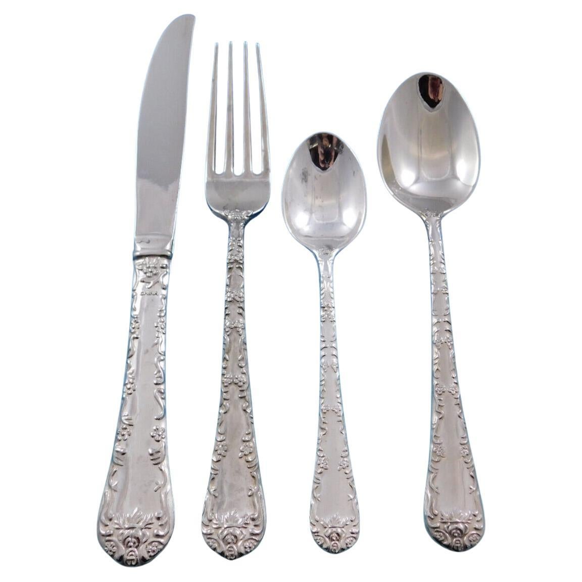 100 Piece Hammered Silverware Service For Sale at 1stDibs | 100 piece ...