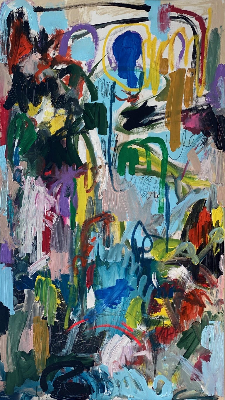 Flore - Professional For Sale at 1stDibs | blue abstract canvas art