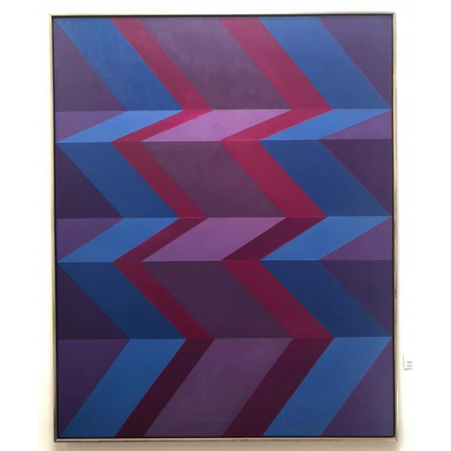 Florence Arnold - Florence Arnold Hard Edge Oil on Canvas 1985 For Sale ...