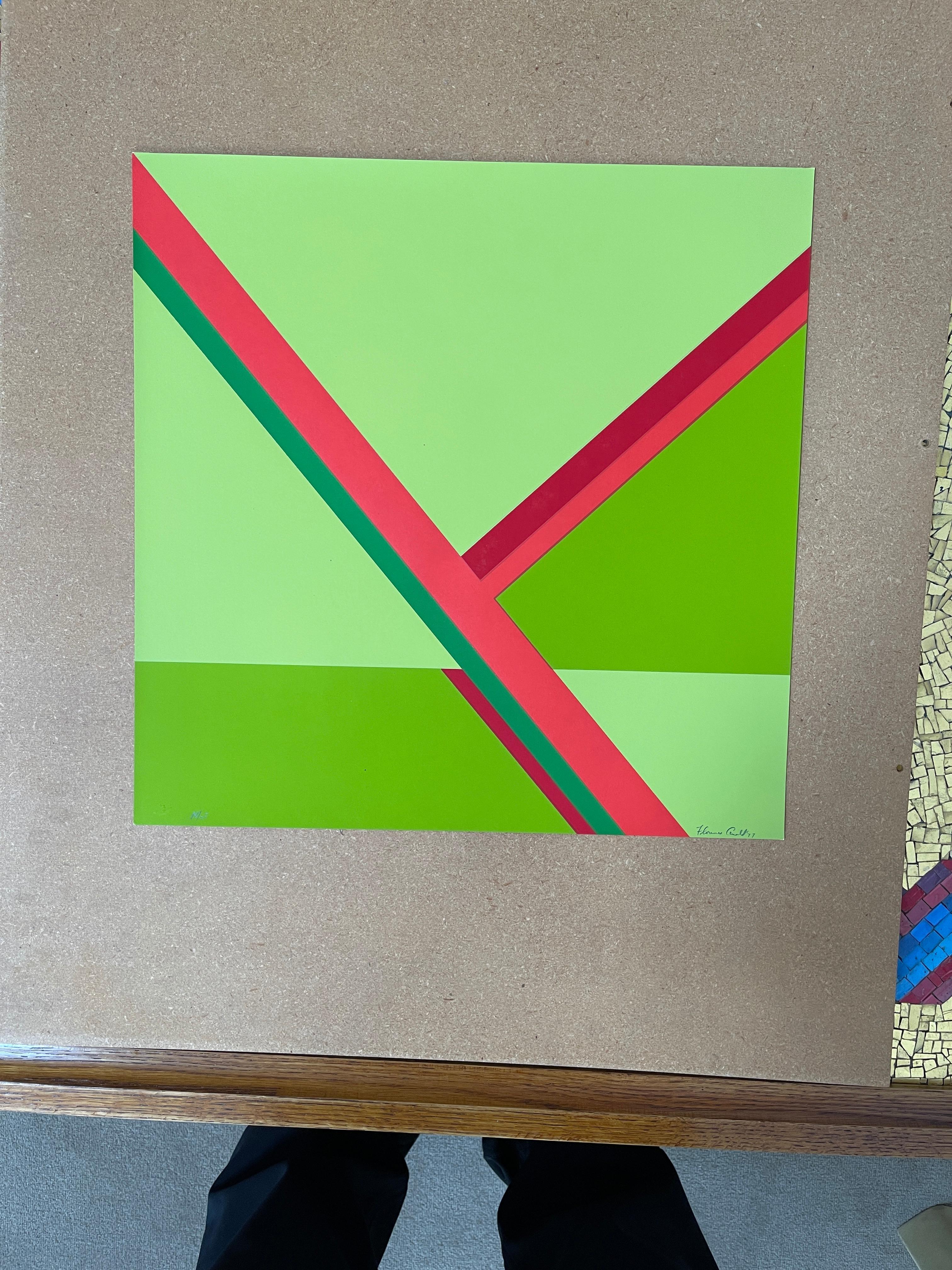 Florence Arnold - Florence Arnold Untitled Colored Screenprint For Sale ...