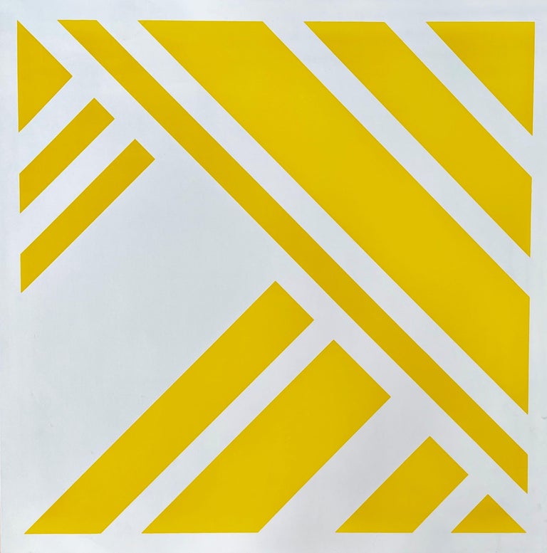Florence Arnold - Florence Arnold Hard-Edge Abstract Colour Screenprint ...