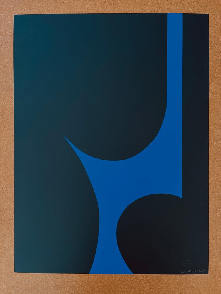 Florence Arnold - Florence Arnold 1970s Hard Edge Black and Blue ...