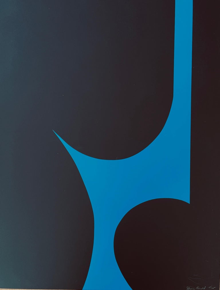 Florence Arnold - Florence Arnold 1970s Hard Edge Black and Blue ...