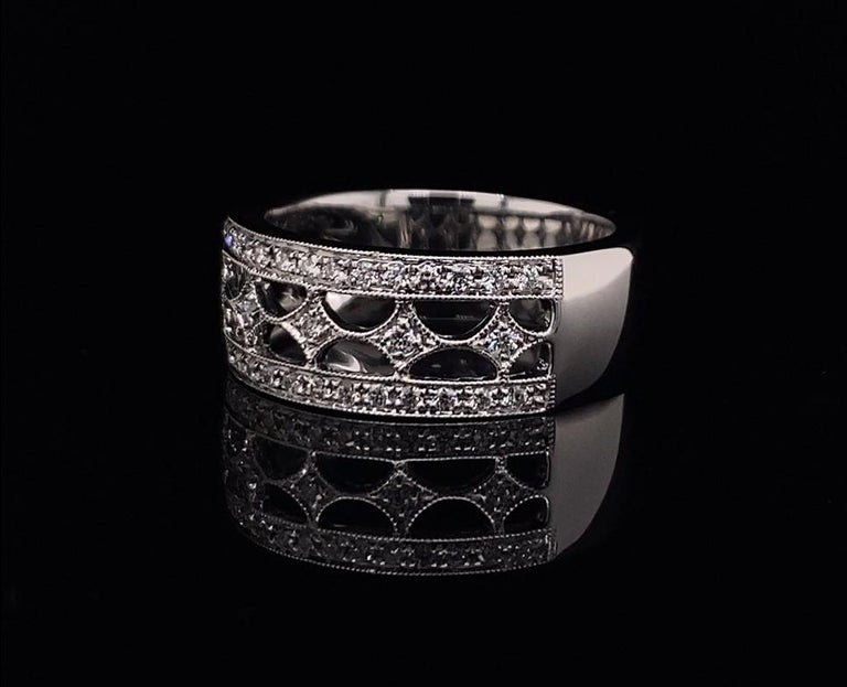Florence Diamond Dress Ring 0.33ct in 18ct White Gold For Sale at 1stDibs