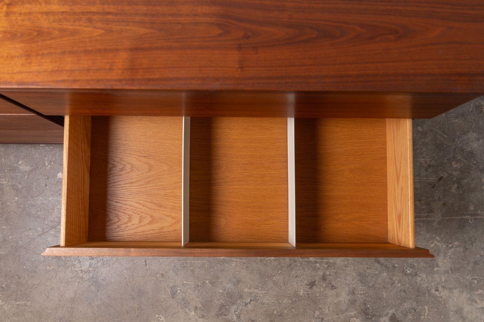 Florence Knoll Architectural 9-Drawer Triple Dresser in American Walnut ...