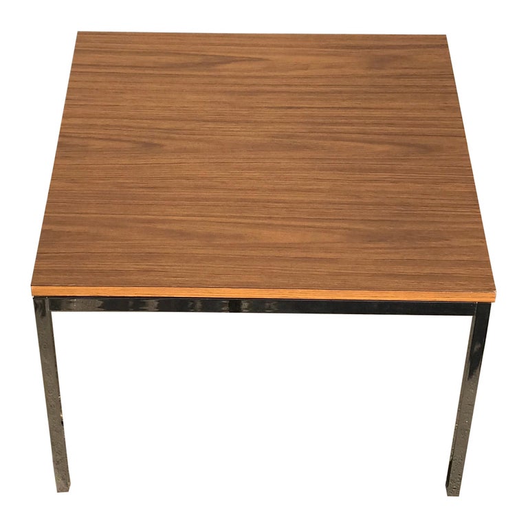 Florence Knoll Chrome Square Tube Framed Side or End Table For Sale at ...
