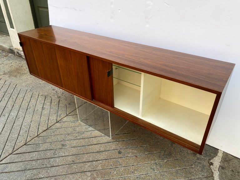 Florence Knoll for Knoll Floating Wall Credenza/ Cabinet For Sale at ...