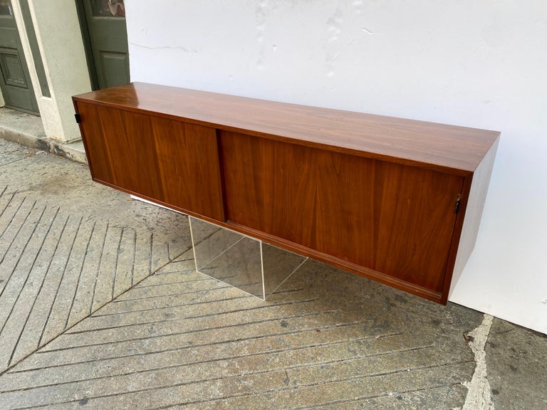 Florence Knoll for Knoll Floating Wall Credenza/ Cabinet For Sale at ...