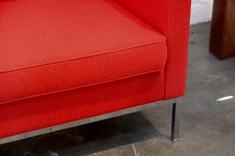 Florence Knoll for Knoll Studios Three-Seat Sofa in Cato Fire Red at ...