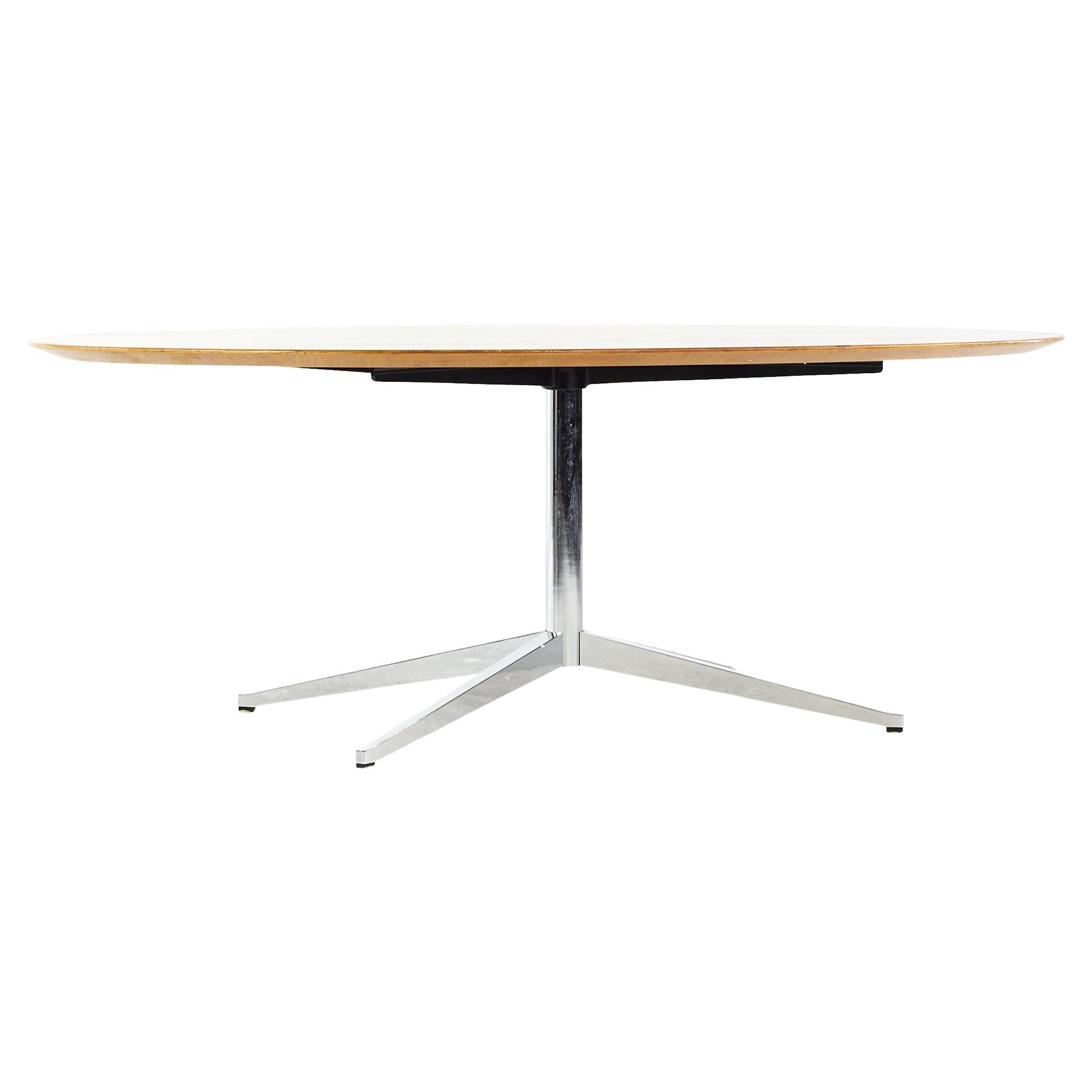 Walnut Oval Dining Table, Mid Century at 1stDibs