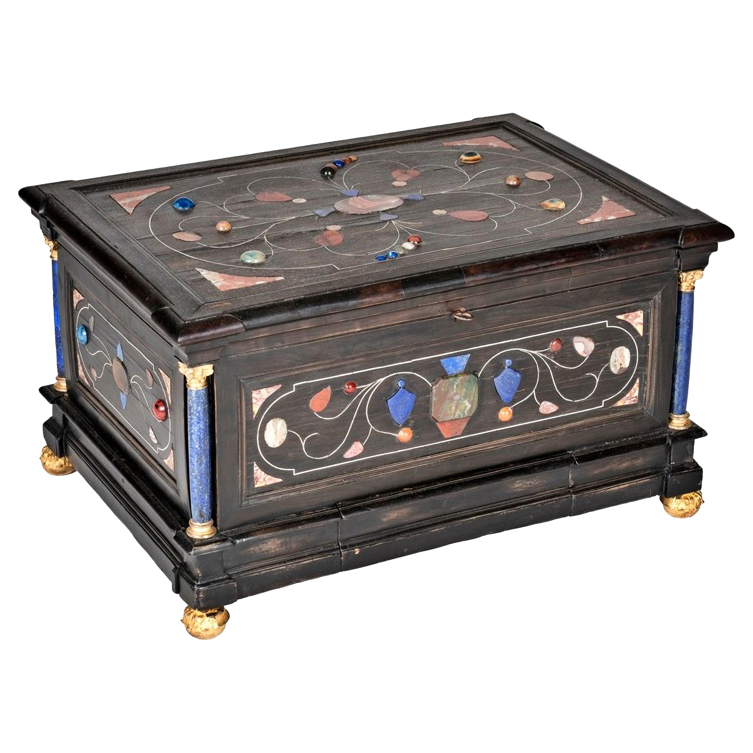 17th Century Figured Walnut and Seaweed Marquetry Lace Box For Sale at ...