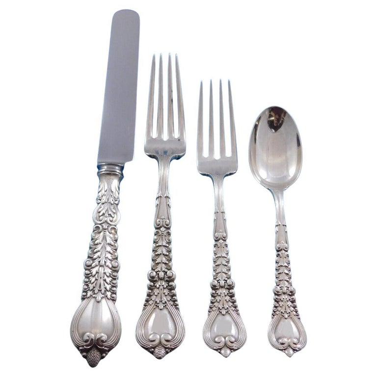 Florentine by Tiffany Sterling Silver Cutlery Set for 12 Service 49 pcs ...