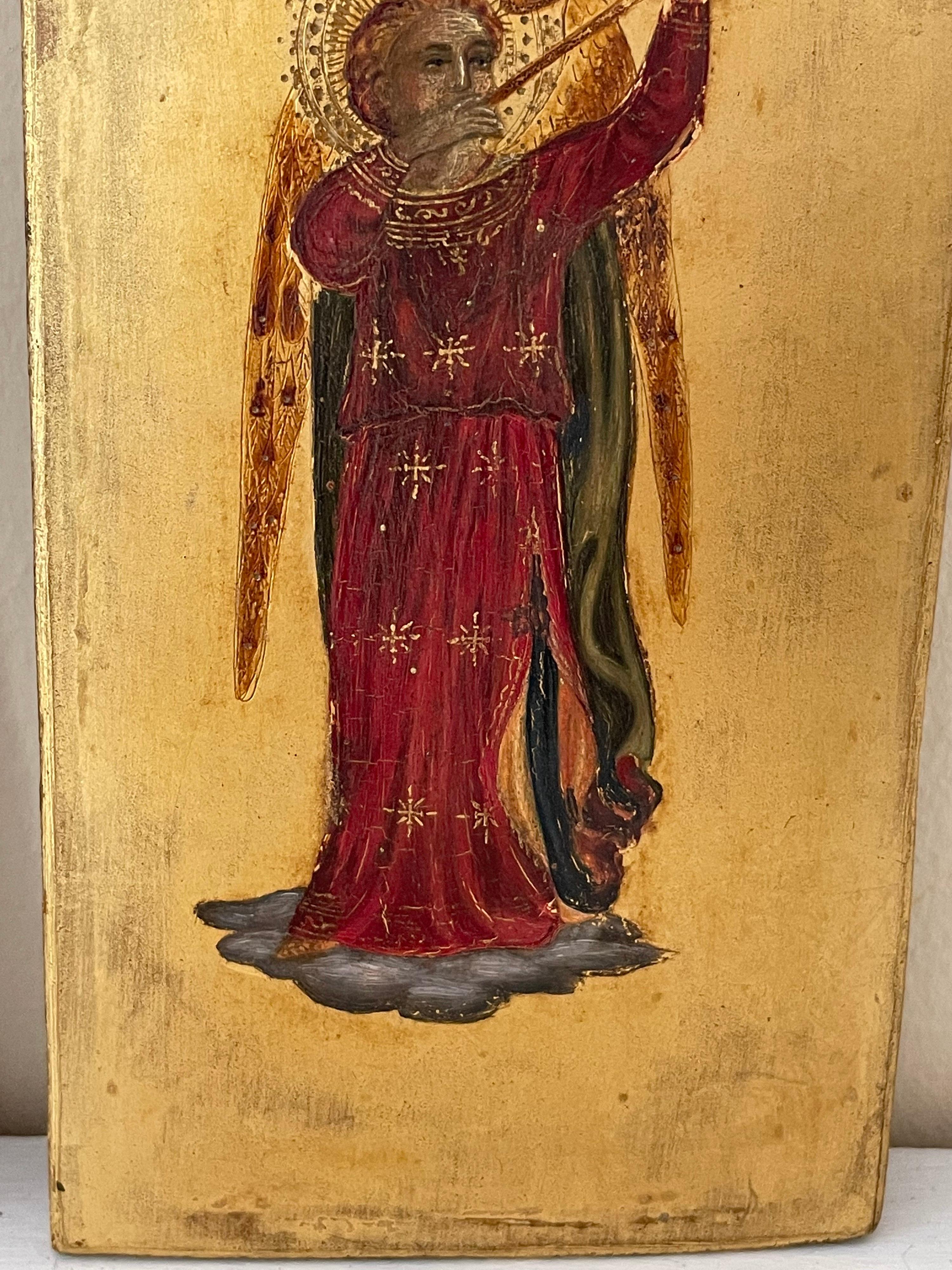 Florentine School - 19th CENTURY PAIR FLORENTINE ARCH TOPPED ANGELIC ...