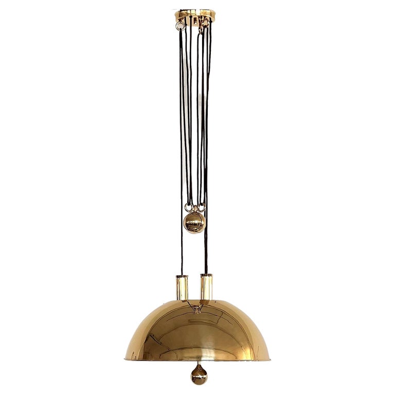 Florian Schulz Rare Counter Balance Vintage Pendant Light in Brass ...