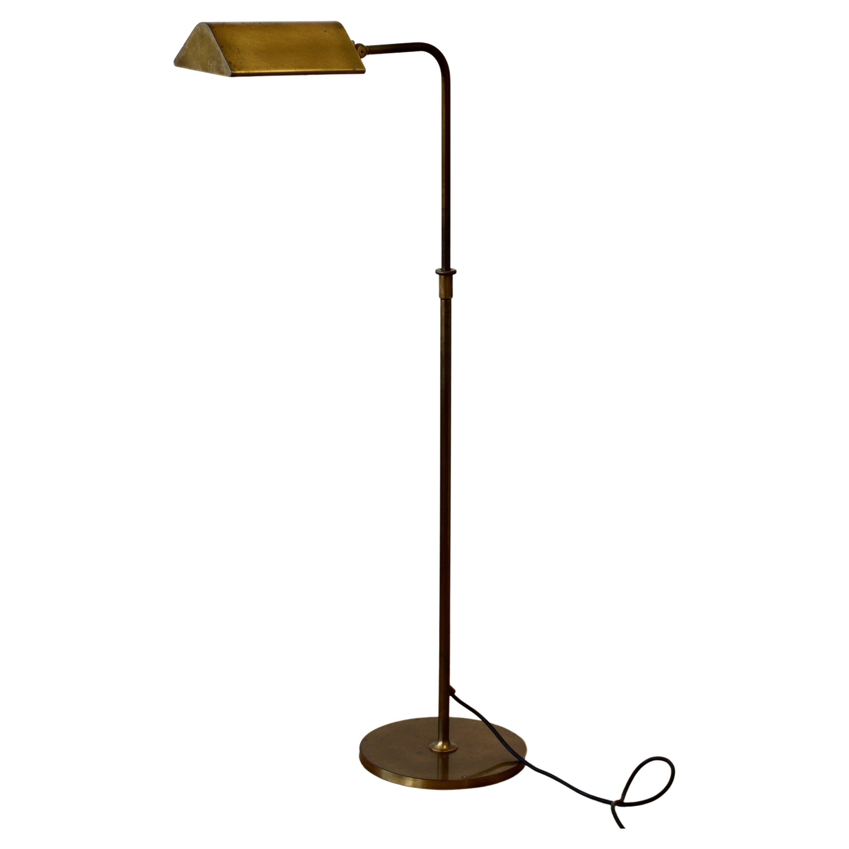 Florian Schulz Adjustable Copper and Brass Library Floor Lamp with ...