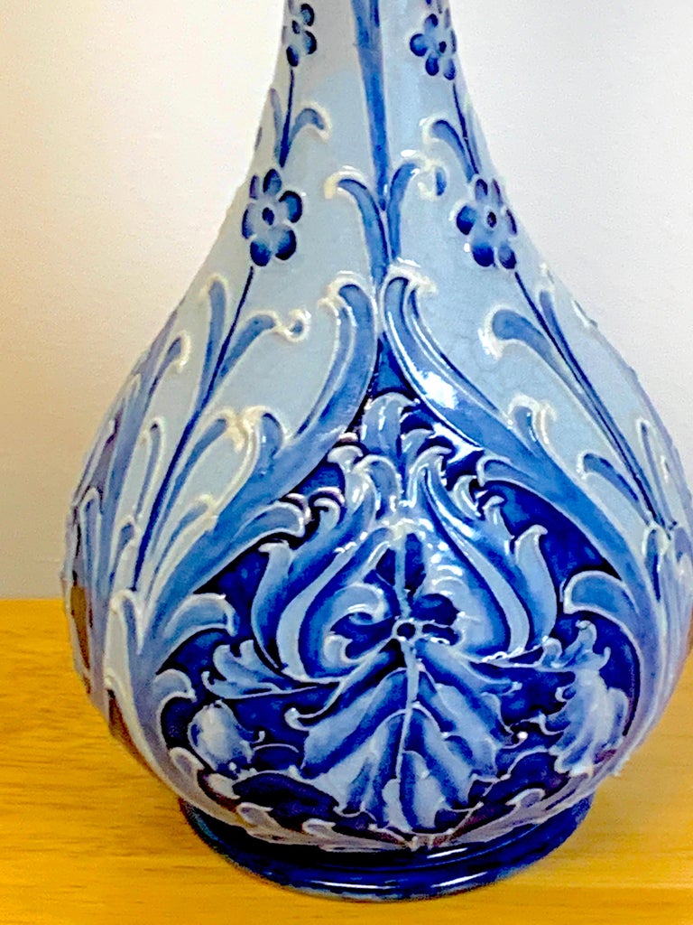 Florian Ware, Art Nouveau Long Neck Vase by William Moorcroft For Sale ...