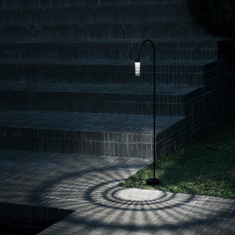 Flos Caule Bollard 2700K Large Base Lamp in Grey with Nest Shade For ...