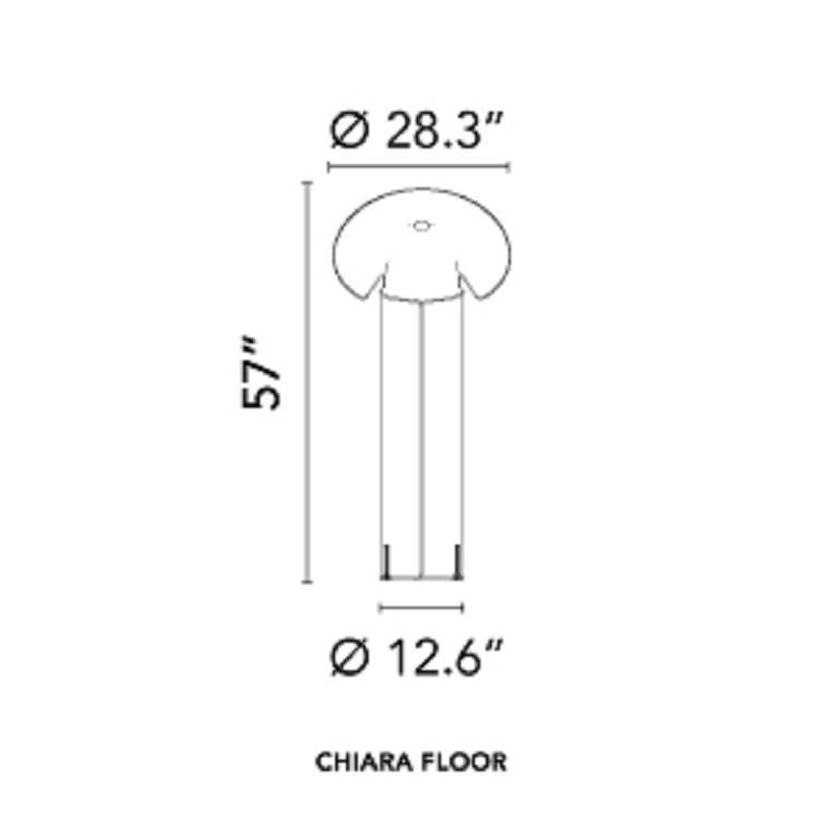 Flos Chiara LED Floor Lamp in Stainless Steel with Black Edge by Mario ...