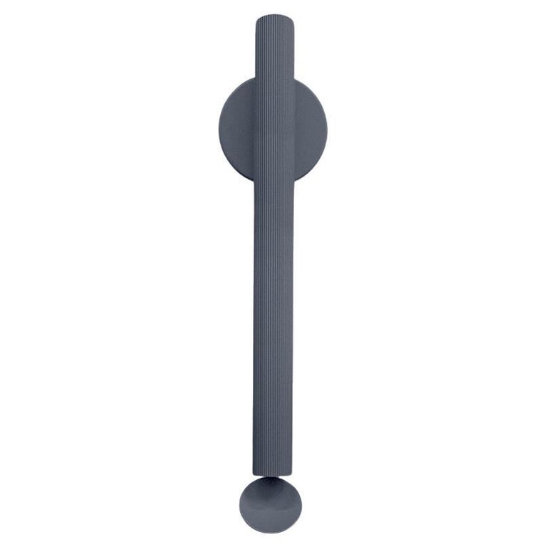 Flos Flauta Riga Medium Indoor Wall Sconce in Anodized Blue Steel For ...