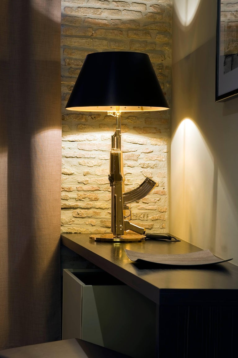 FLOS Guns Collection Bedside Lamp in Gold by Philippe Starck For Sale ...