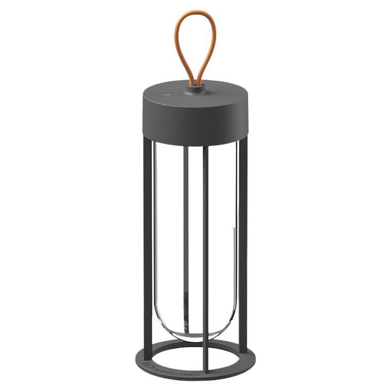 Flos In Vitro 3000K Unplugged Portable Lamp in Anthracite by Philippe ...