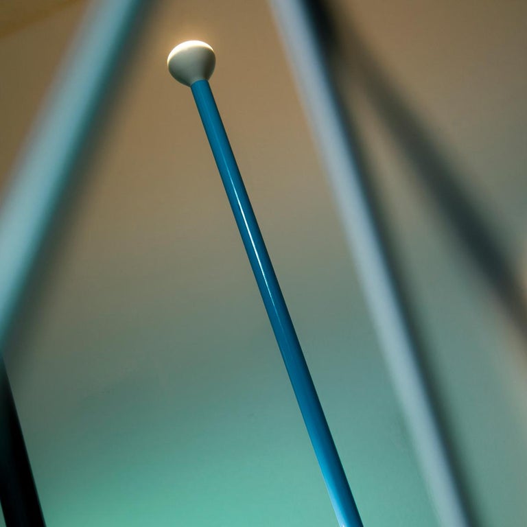 Flos Luminator Floor Lamp in Light Blue with Iron and Metal Frame For ...