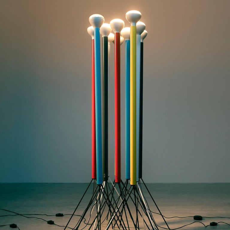 Flos Luminator Floor Lamp in Light Blue with Iron and Metal Frame For ...