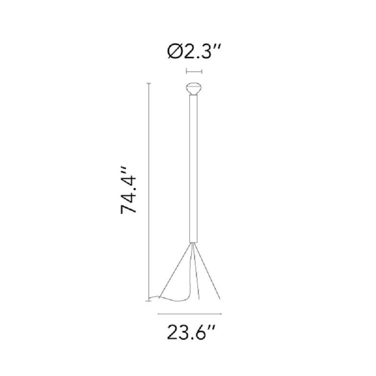 Flos Luminator Floor Lamp in Red with Iron and Metal Frame For Sale at ...