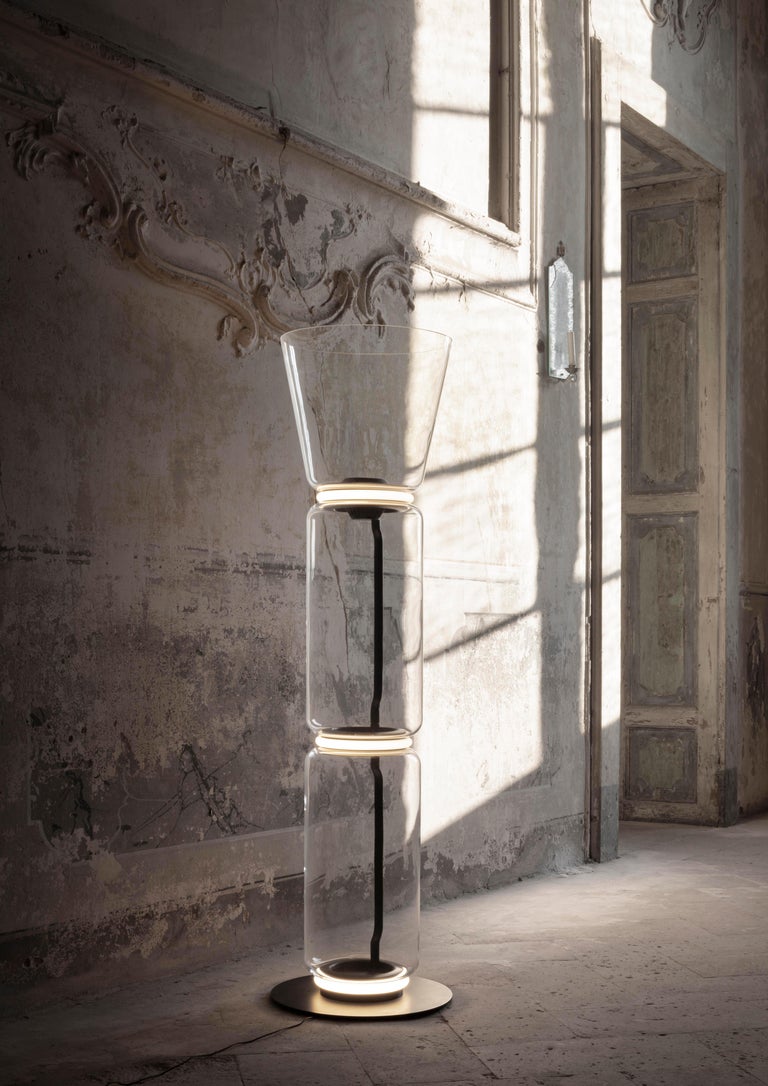 Flos Noctambule Floor Lamp with 2 Cylinders, Cone, and Base by ...