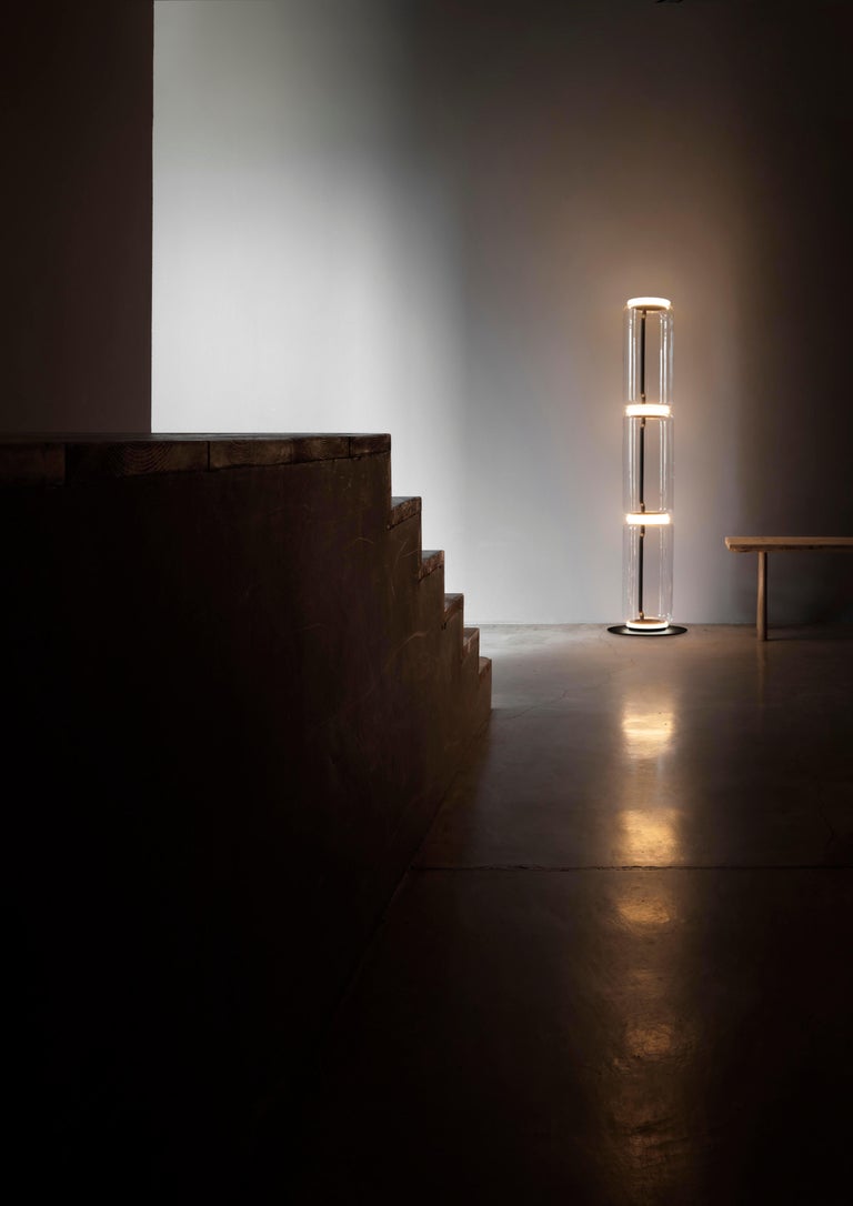 Flos Noctambule Floor Lamp with 3 High Cylinders and Base by Konstantin ...