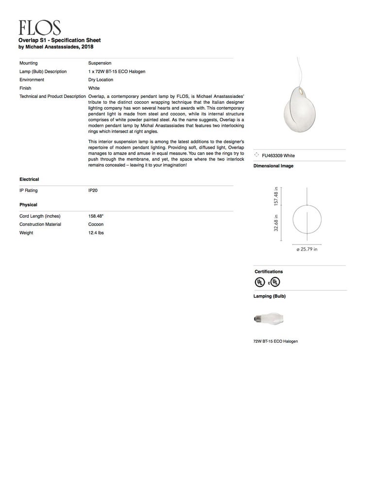 FLOS Overlap S1 Suspension Light by Michael Anastassiades For Sale at ...