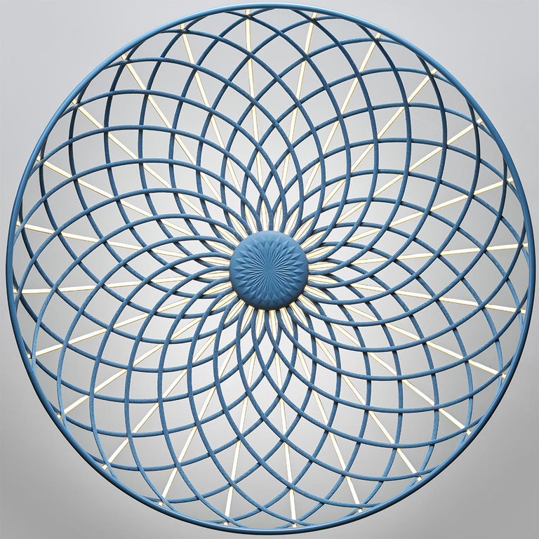 Flos Skynest Suspension Light in Blue Tormaline For Sale at 1stDibs