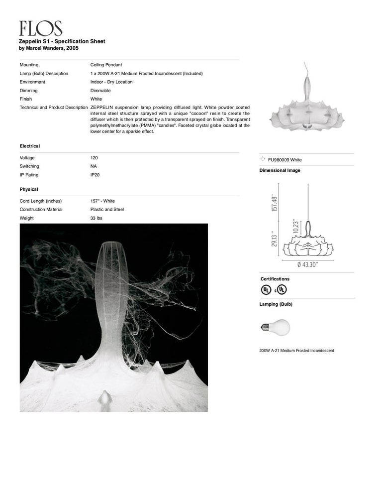 FLOS Zeppelin S1 Pendant Light by Marcel Wanders For Sale at 1stDibs
