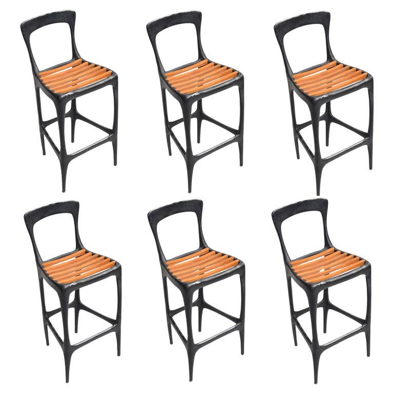 "Flow" Bar Stools by John Reeves for Henry Hall Designs For Sale at 1stDibs