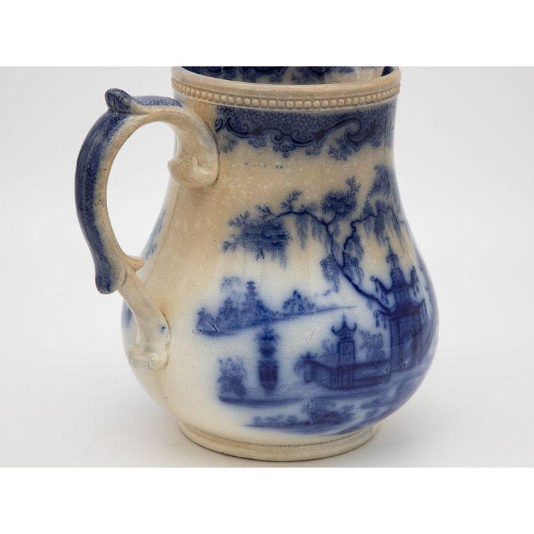 Flow Blue Pitcher For Sale at 1stDibs