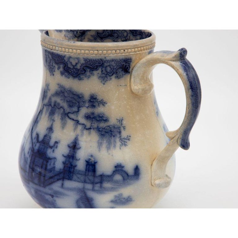 Flow Blue Pitcher For Sale at 1stDibs