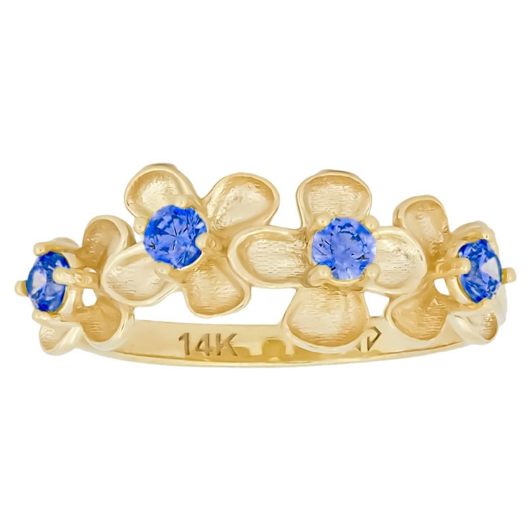 Customizable Flower 14k gold ring. For Sale at 1stDibs