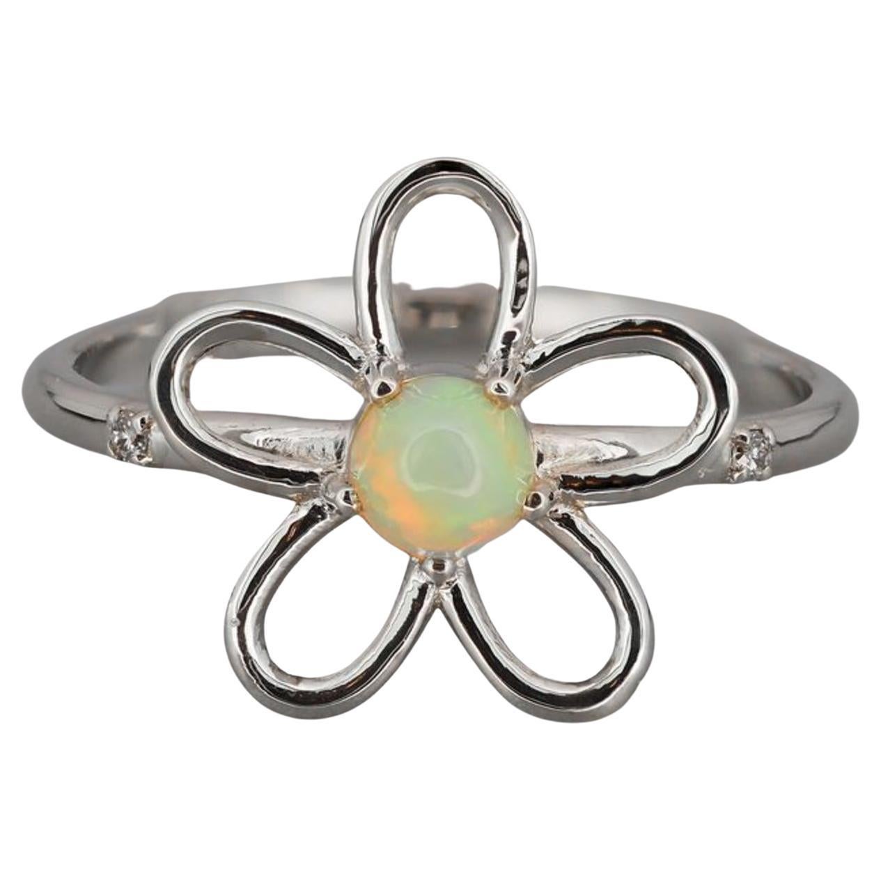 Customizable Flower 14k gold ring. For Sale at 1stDibs