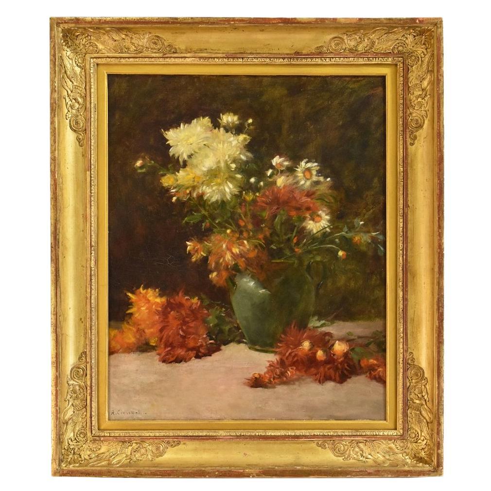 19th Century Flower Painting For Sale at 1stDibs