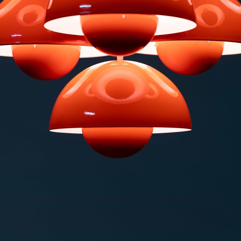Flower Pot Chandelier by Verner Panton for Louis Poulsen, Denmark ...