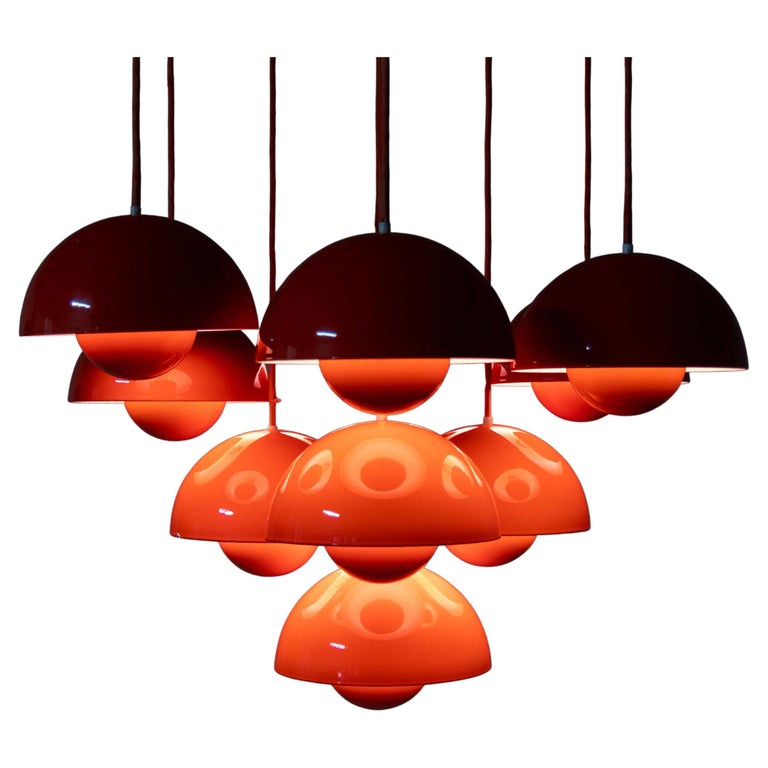 Flower Pot Chandelier by Verner Panton for Louis Poulsen, Denmark ...