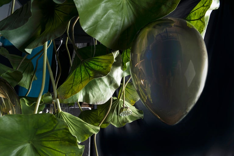 Flower Power Lotus with Eggs in glass Chandelier, cm h 100 150x150 ...